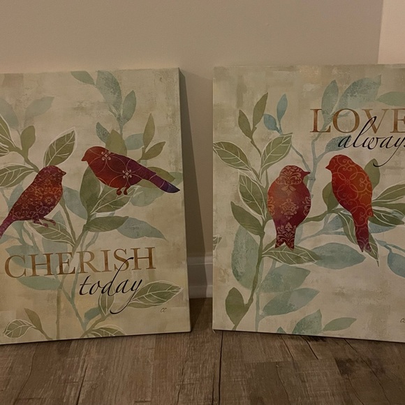 Wall Decor | Red And Green Cardinal Art Decals Wall Decor | Poshmark
